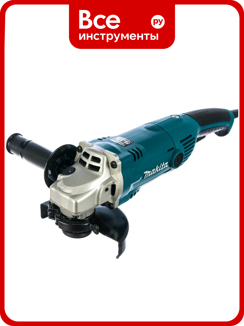 Угловая шлифмашина Makita GA 5021 C профессиональная с плавным пуском и защитой от непреднамерённого пуска для бетона