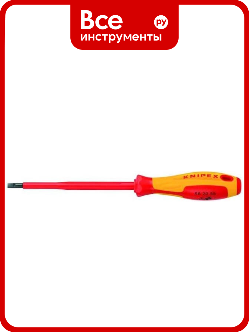Отвертка для винтов со шлицевой головкой KNIPEX KN-982035 для надежного соединения проводников