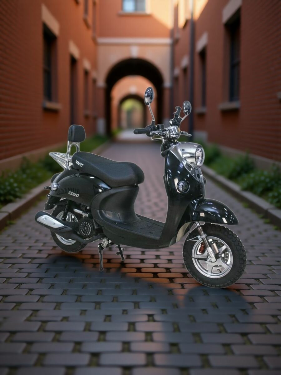 Скутер VMC Retro 150 (без ПТС, по документам 49сс, схож с Yamaha Vino) черный