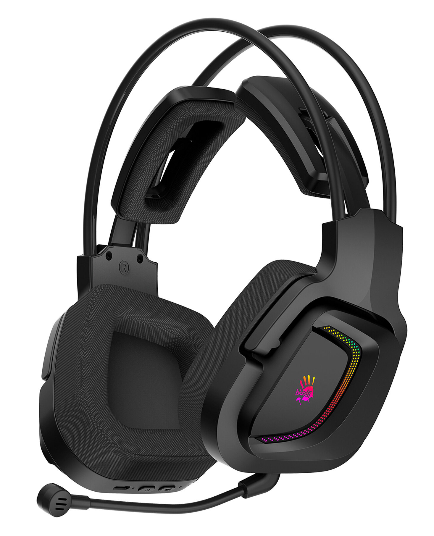Наушники с микрофоном Bloody MR575 черный 1.5м мониторные