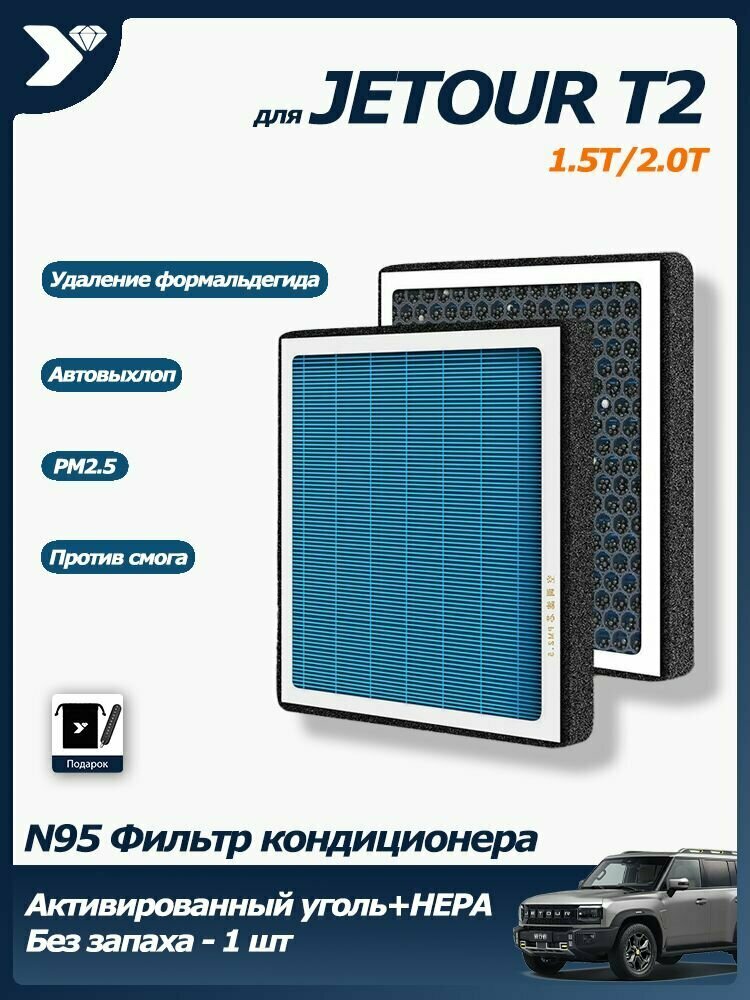 Jetour T2 2021-2026, Фильтр кондиционера автомобиля, Салонный фильтр угольный, с кондиционером РФ