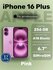 Смартфон Apple iPhone 16 Plus 256 ГБ в розовом цвете (Pink) — модель 2024 года с...