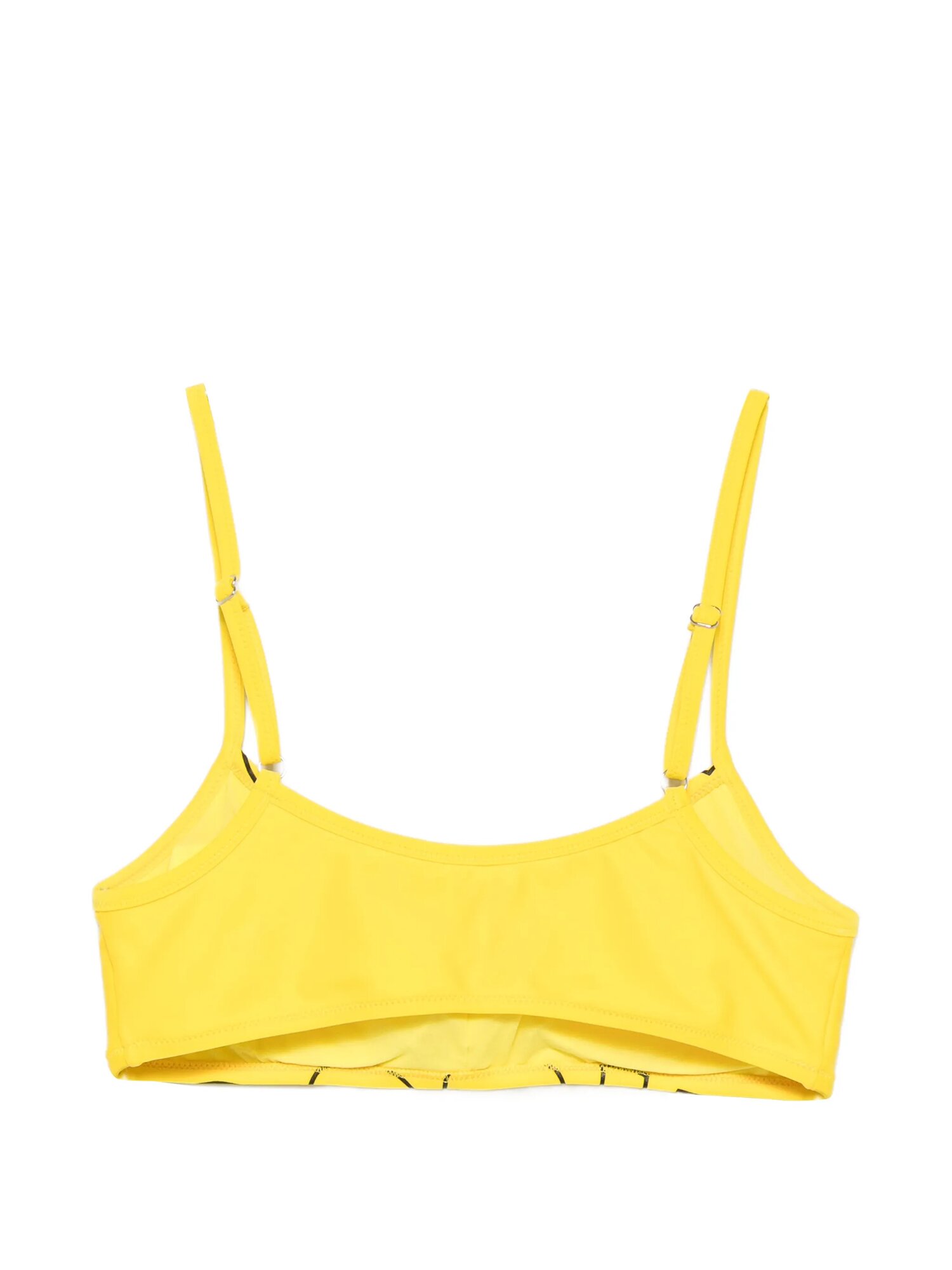 Купальник MOSCHINO Logo-print bikini top, размер 44, yellow — фото 1