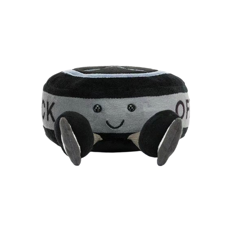 Мягкая игрушка унисекс JELLYCAT шайба для хоккея 10см, Limited Ice Hockey Pucks