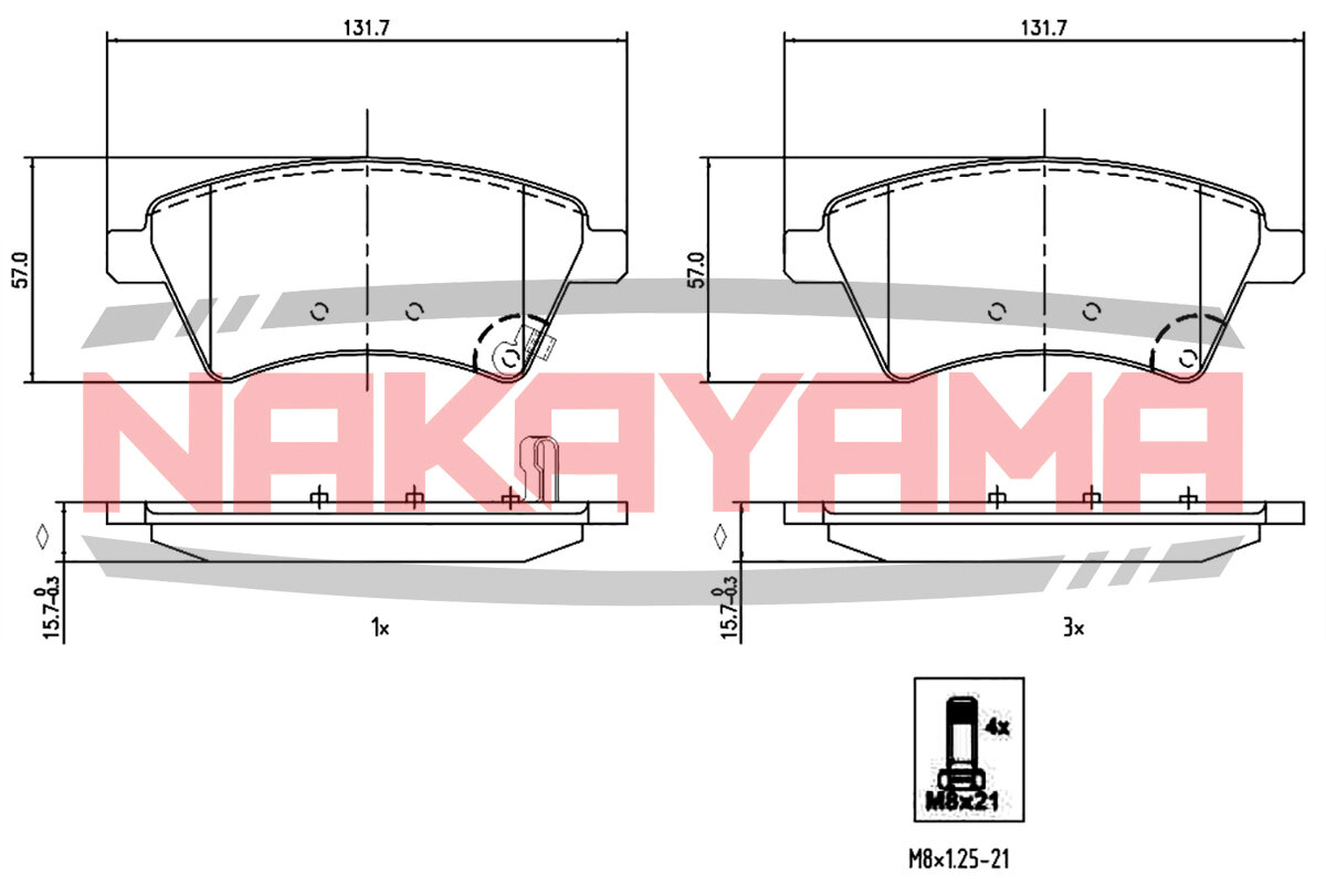 Колодки тормозные дисковые передние SUZUKI SX4 06-