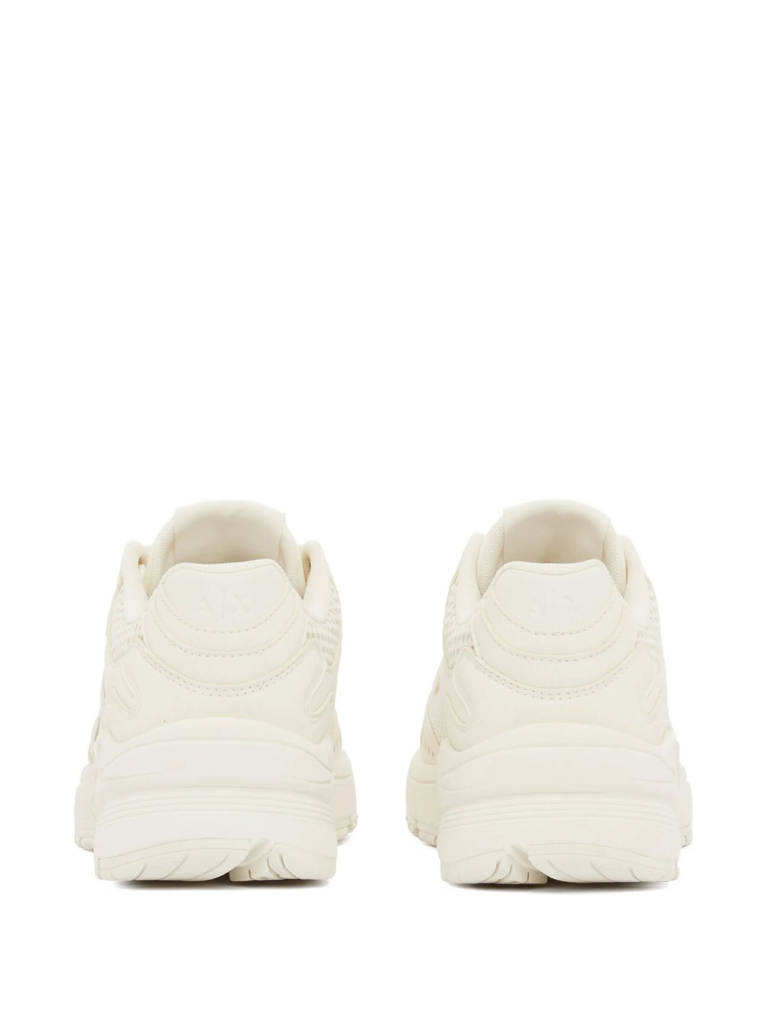Кроссовки Armani Exchange Logo-patch panelled sneakers, размер 41, white — фото 1