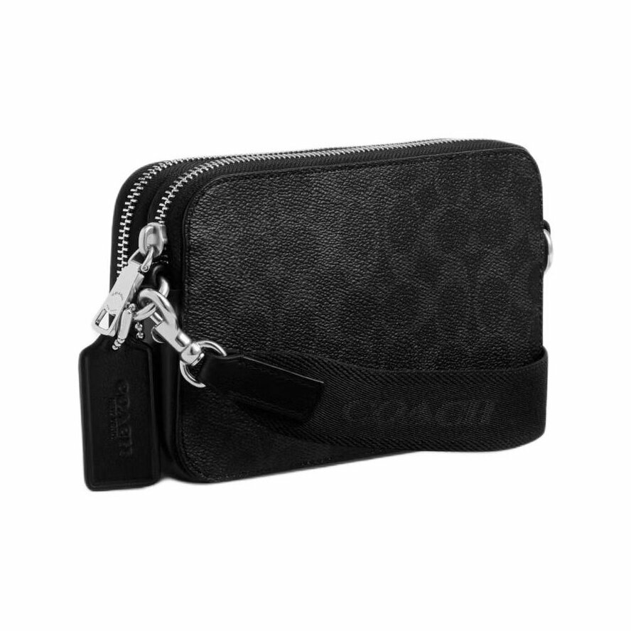 Сумка Coach, фактура тиснение, black — фото 1