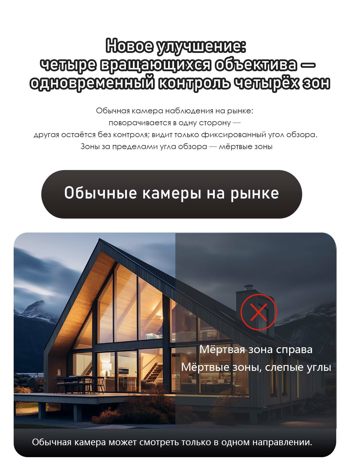 Беспроводная камера видеонаблюдения WIFI AI трекинг PTZ 2MP, ИК-подсветка 25 м, поворот 355, IP65
