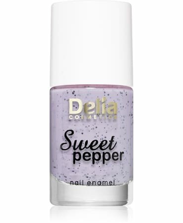Лак для ногтей Delia Cosmetics Sweet Pepper Black Particles, оттенок 04 lavender, 11 мл