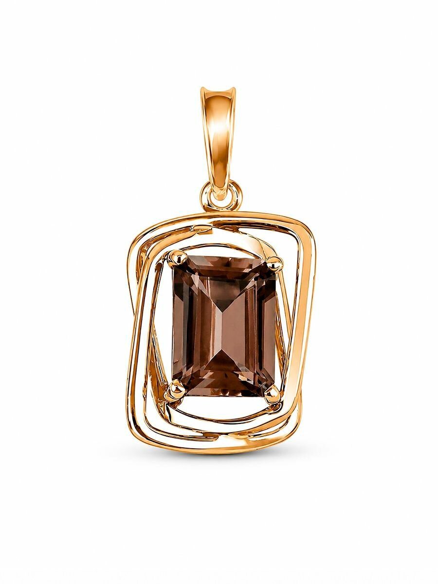 Подвеска, серебро, 925 проба, раухтопаз