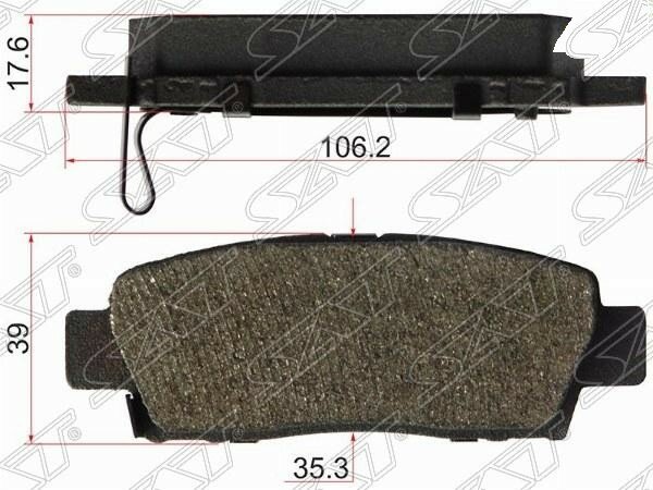 Колодки тормозные SAT ST-04466-22160 сзади Toyota Crown 95-01, Mark II 92-96