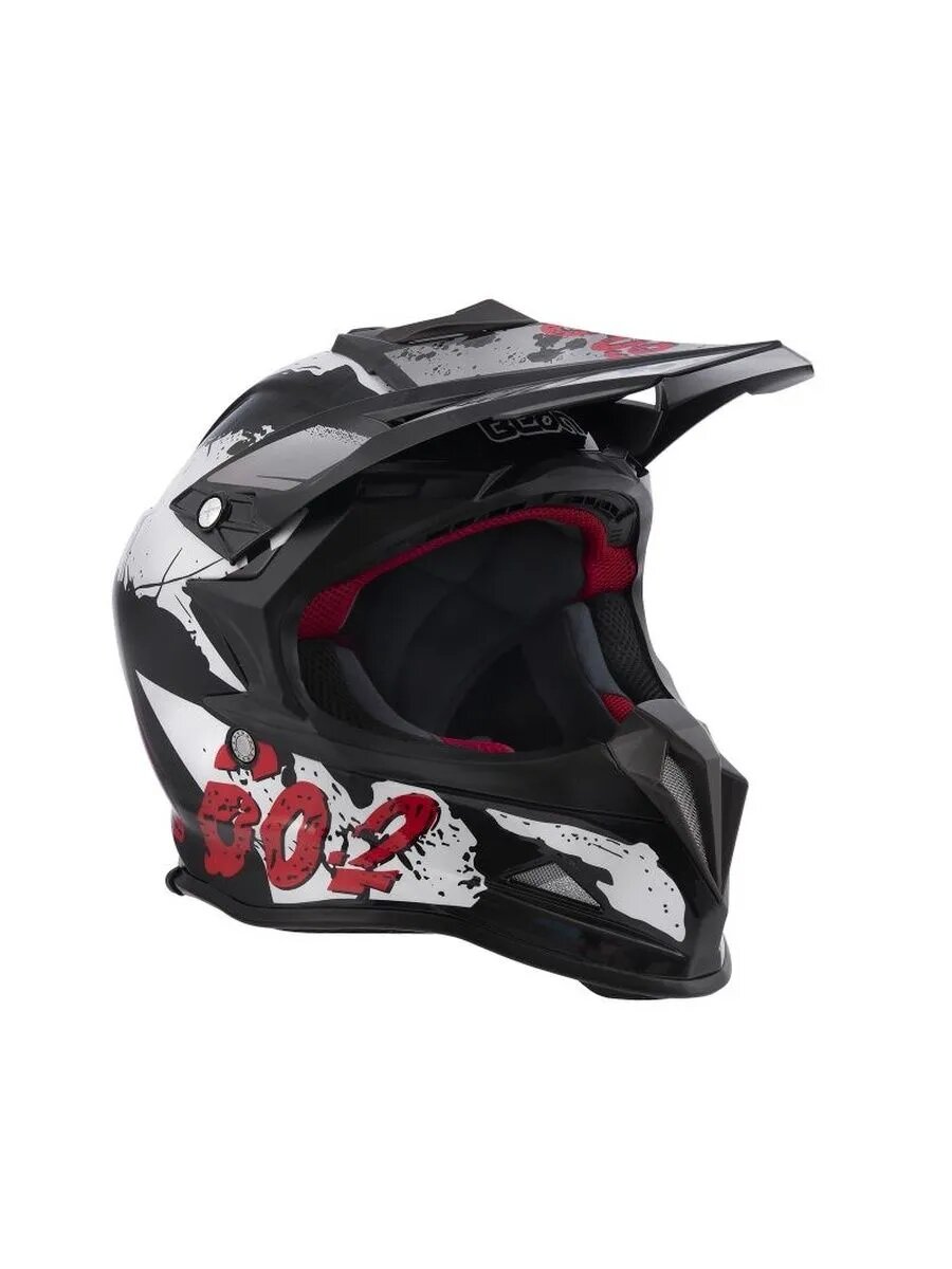 Шлем Beon B-602 BLACK WHITE RED L