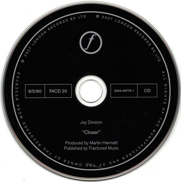 Аудио CD Joy Division "Closer" CD (EU) NEW — фото 1