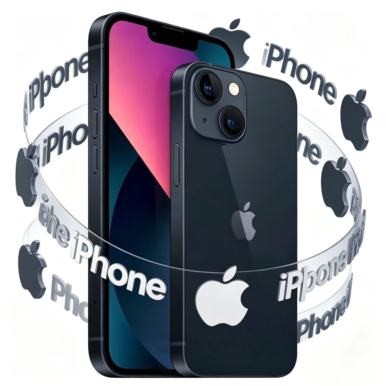 Смартфон Apple iPhone 13 128 ГБ, экран 6.1 дюйма, Высокопроизводительный， SIM+SIM, чёрный