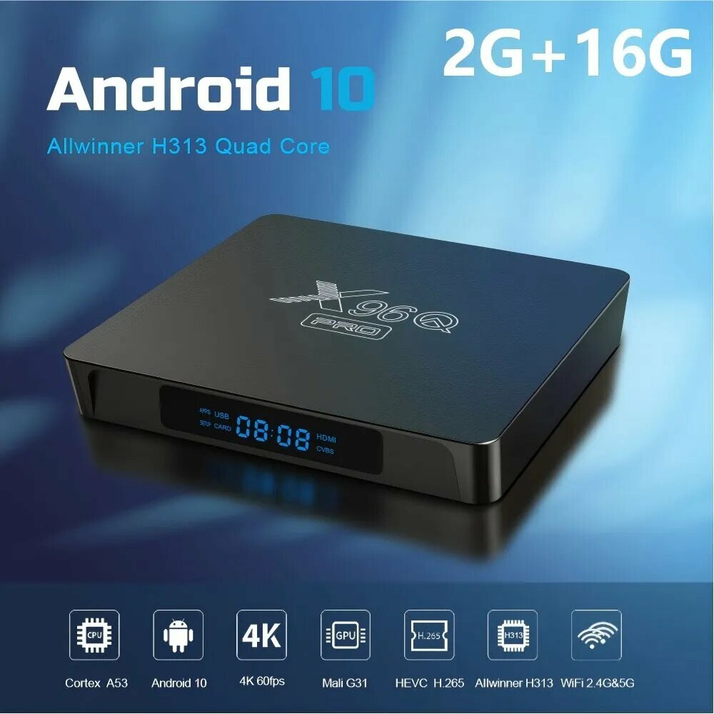 ТВ-приставка X96Q PRO 4K Ultra HD (Android 10/ Медиаплеер) система караоке OK