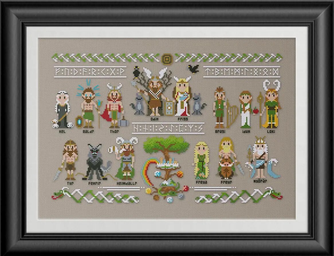 Вышивка крестом "Норвежские боги", 16CT Unprinting