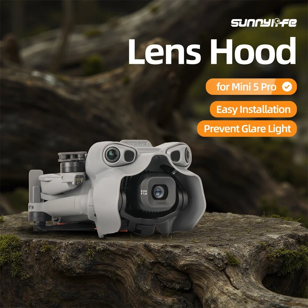 Крышка объектива для DJI Mini 5 Pro, бленда, солнцезащитный козырек, антибликовый карданный подвес, аксессуары для защиты камеры, защита от солнца