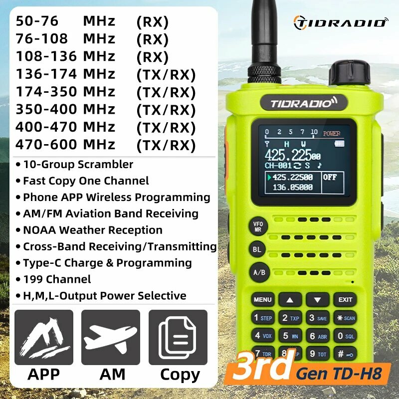 TIDRADIO 10W рация TD-h8P-Green
