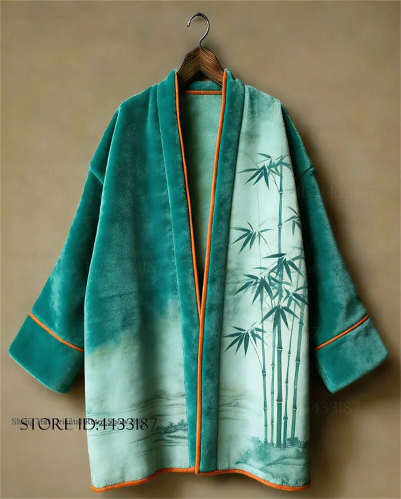 Кимоно кардиган фланелевый, 4XL, Kimono Cardigan 10