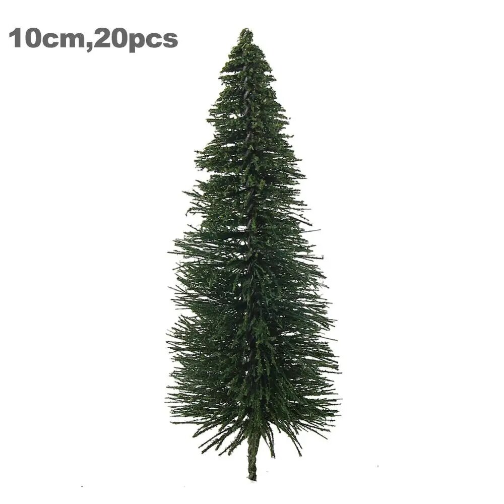Evemodel Модели деревьев сосны зеленый пластик HO/TT/N/Z масштаб 20pcs 10cm