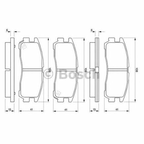 Колодки тормозные дисковые Bosch 0986424467 для Chevrolet Alero, Impala, Venture; Opel Sintra
