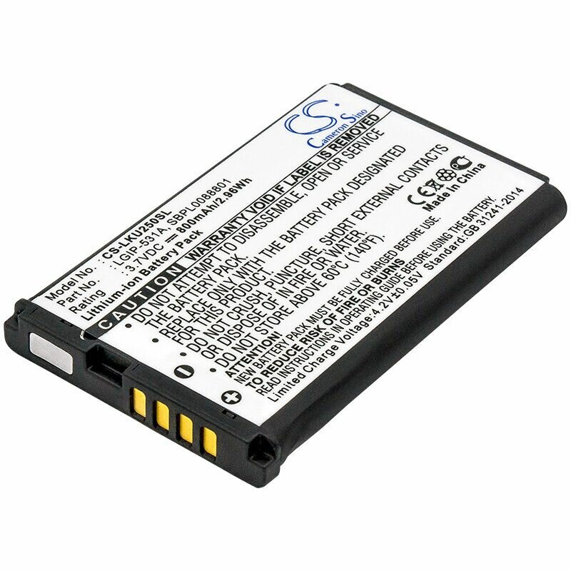 Аккумулятор для LG LGIP-531A, G360, GM200, GB110, T385, T500 - CS-LKU250SL Cameron Sino