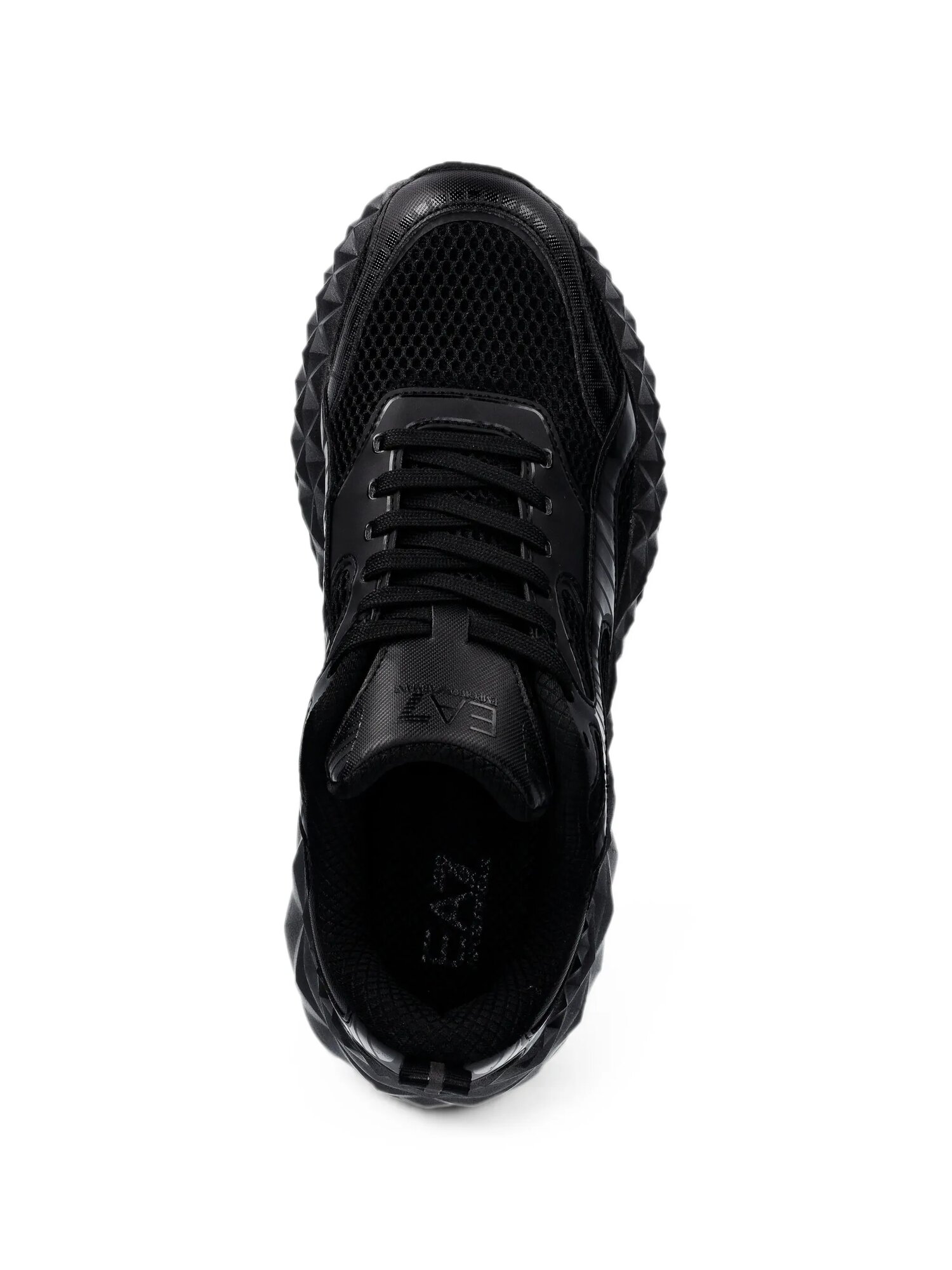 Кроссовки EA7 EMPORIO ARMANI Geometric-sole mesh sneakers, размер 9.5, черный — фото 1