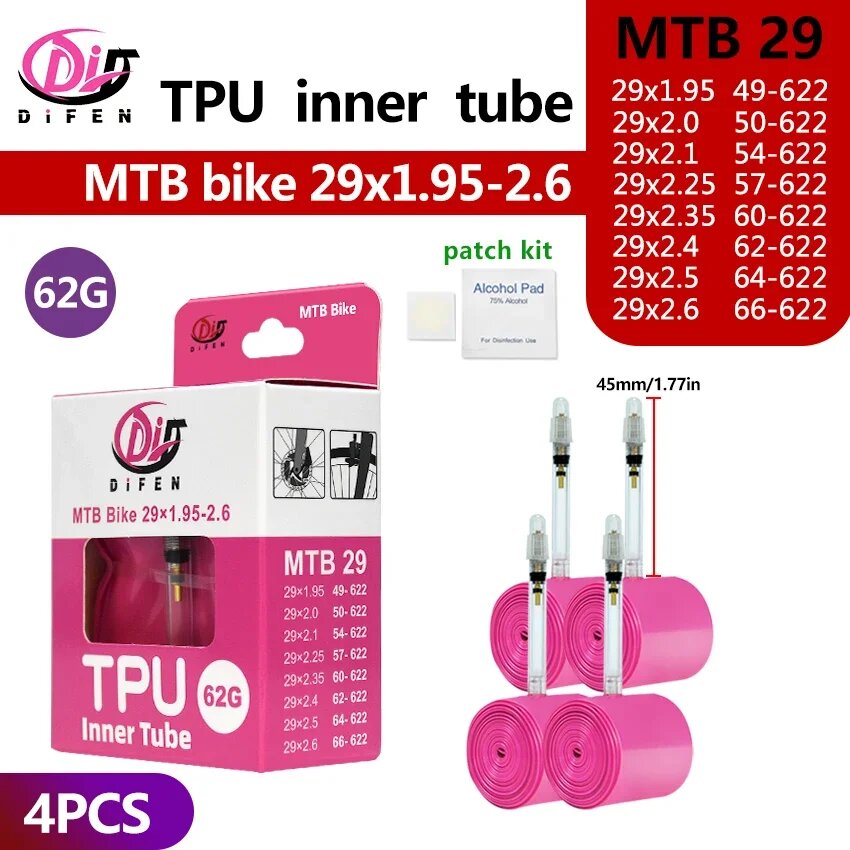 Difen TPU MTB камера для шин 26/27.5/29x1,95-2.6
