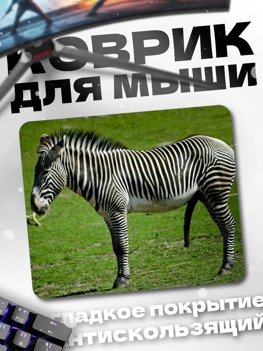 Коврик для мыши Полосатая зебра