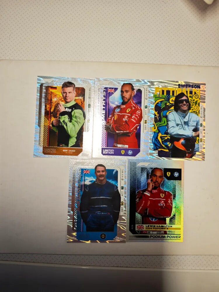 Набор коллекционных карточек Topps Turbo ATtax Refraction 2025 года (5 карточек)