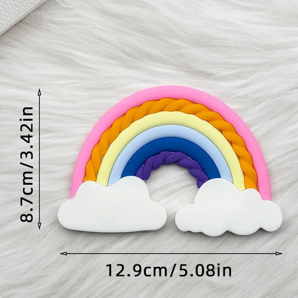 Радужный топпер для торта единорог ПВХ Rainbow D