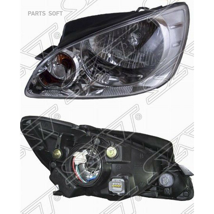 Фара Hyundai Getz 05-11 (Слева/ Галоген/ С электрокорректором) SAT ST-221-1141L-LD-EM | цена за 1 шт