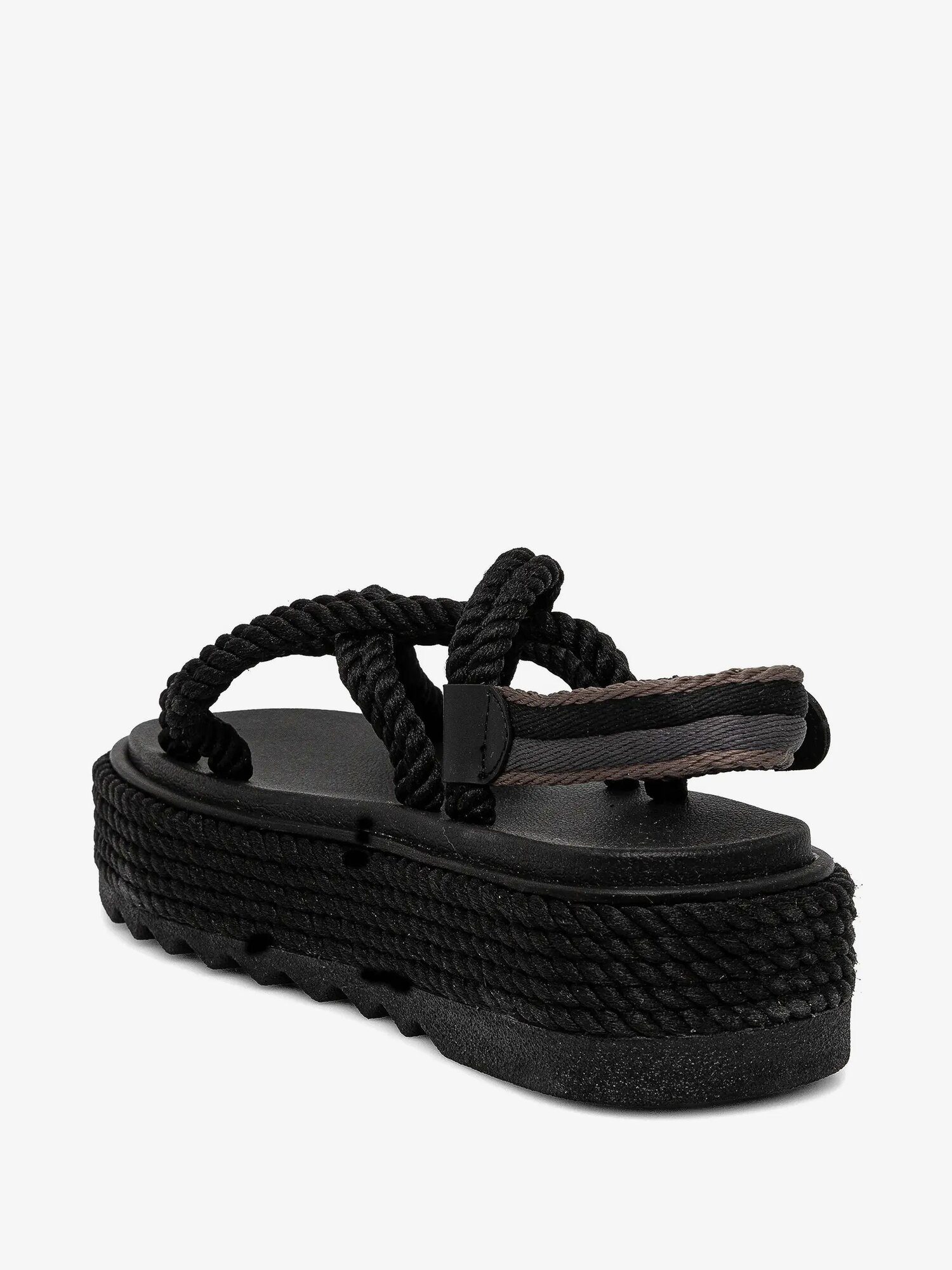 Эспадрильи BOHONOMAD Rope-detail flatform espadrilles, размер 40, черный — фото 1