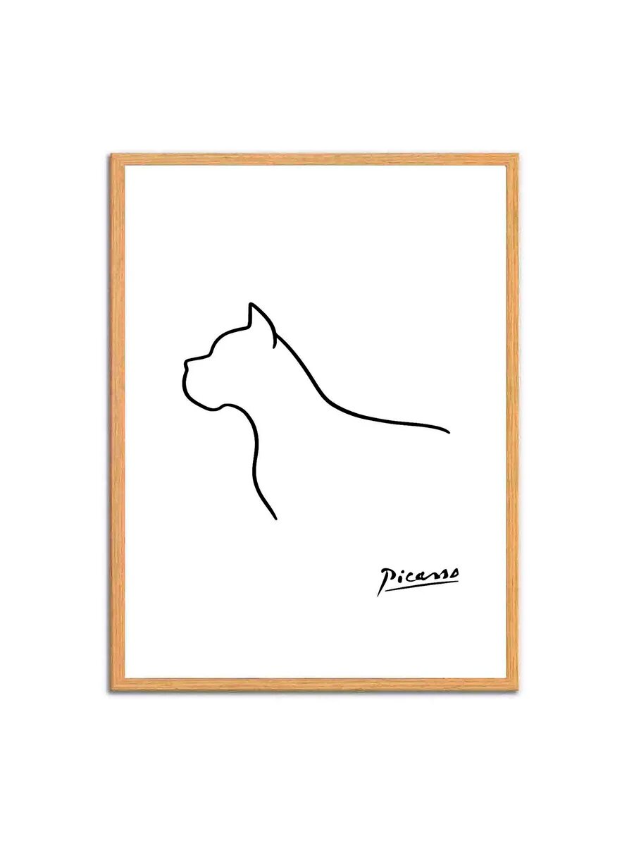 Собака породы Кане Корсо , Пабло Пикассо, Плакат 30x42см