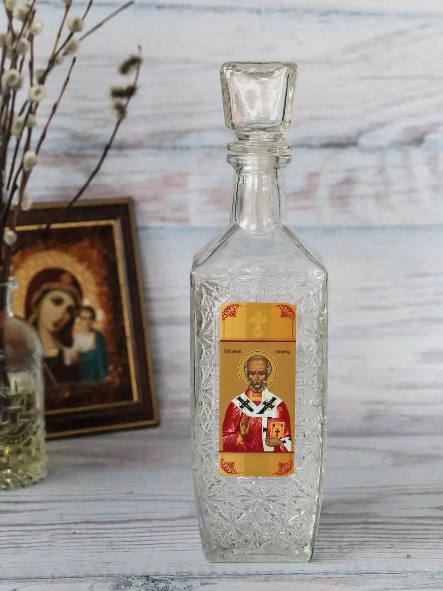 Графин для святой воды Николай Чудотворец