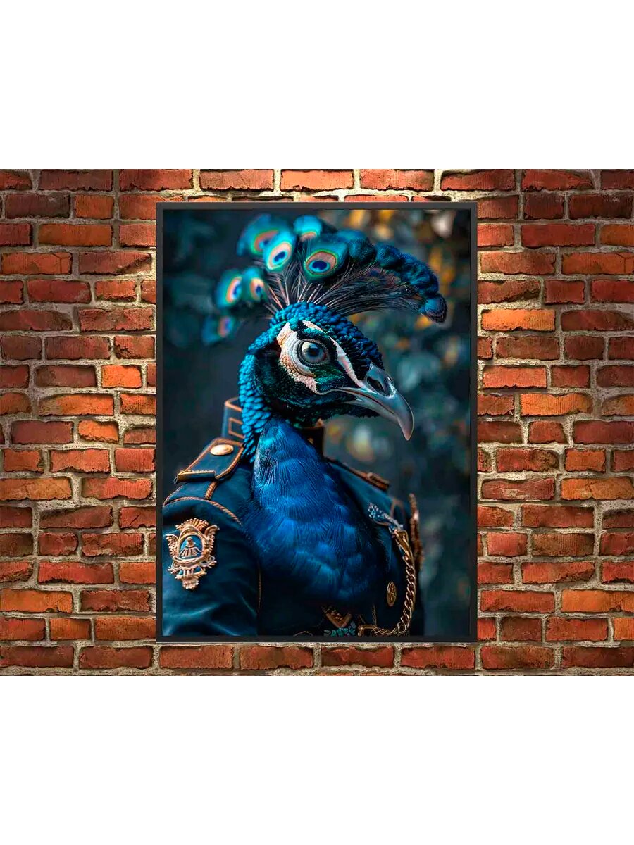 Павлин-птица-полицейский 4, Плакат 30x42см