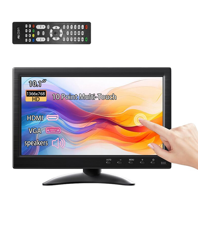 10.11" Монитор (10.1 inch touch BNC 1366*768 suliaozhijia), 1366x768 FHD, 60 Гц, черно-серый