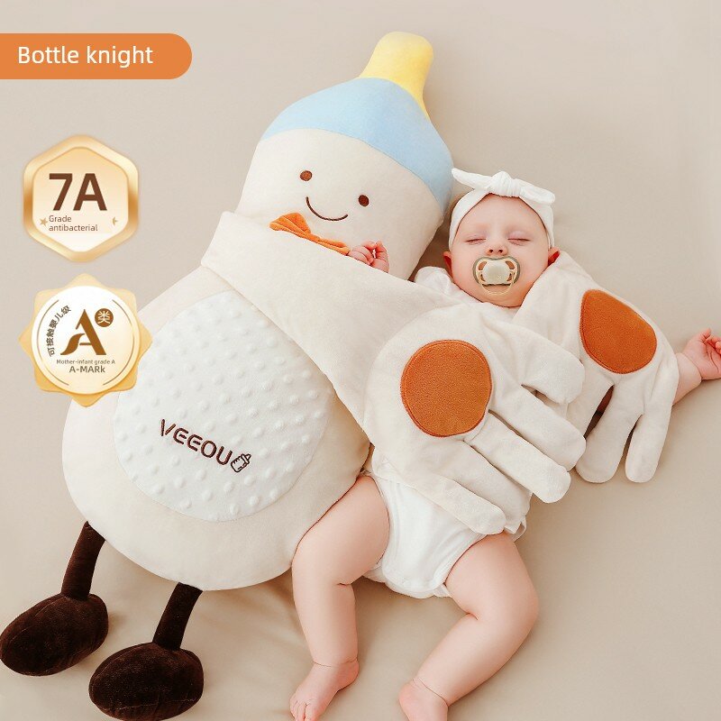 Подушка для сна младенца Bottle Knight Новое обновление с микротолчком из фасоли для успокоения новорожденных