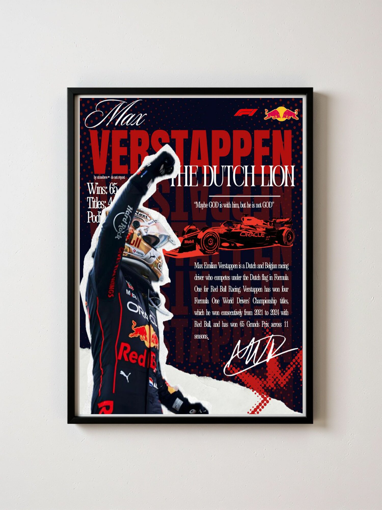 Постер А3- Max Verstappen — фото 1