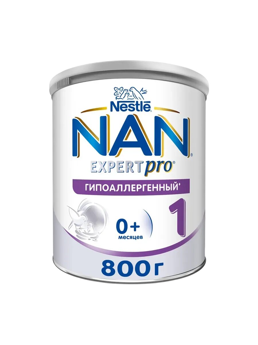 NAN ExpertPro 1 Гипоаллергенный Сухая смесь с рождения 800 г 1 шт