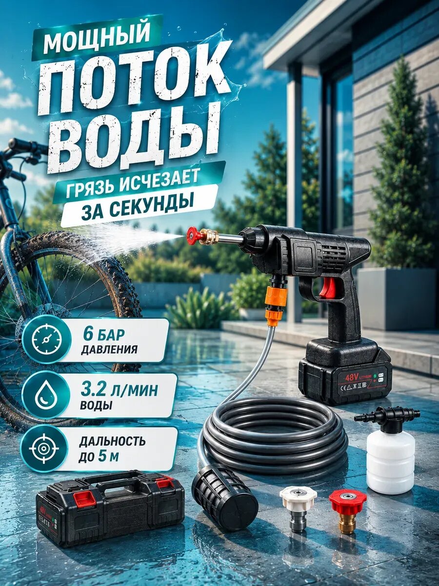 Мойка высокого давления для улицы и дачи