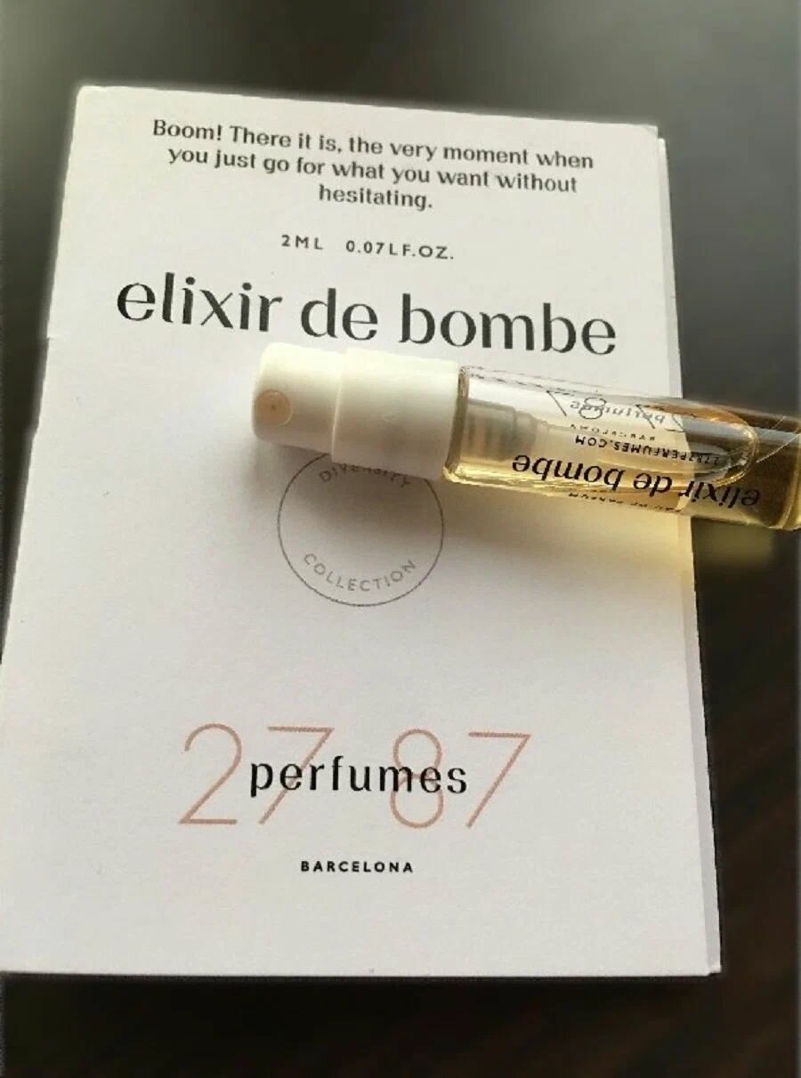Парфюмерная вода мужская женская 27 87 Elixir De Bombe унисекс 2мл (edP - eau de Parfum)