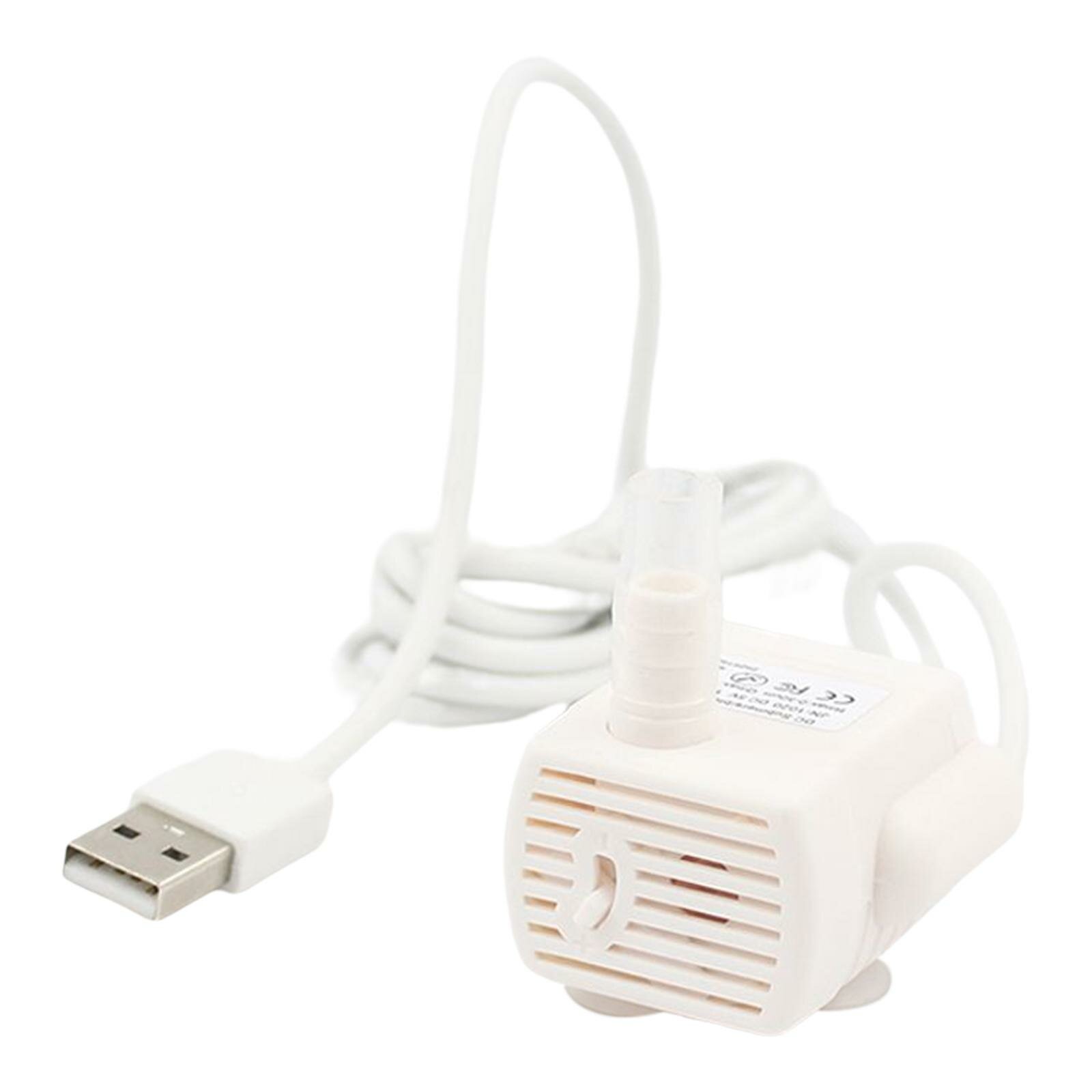 USB-насос для поения кошек — тихий, 5 В, для поилки для домашних животных без подсветки.