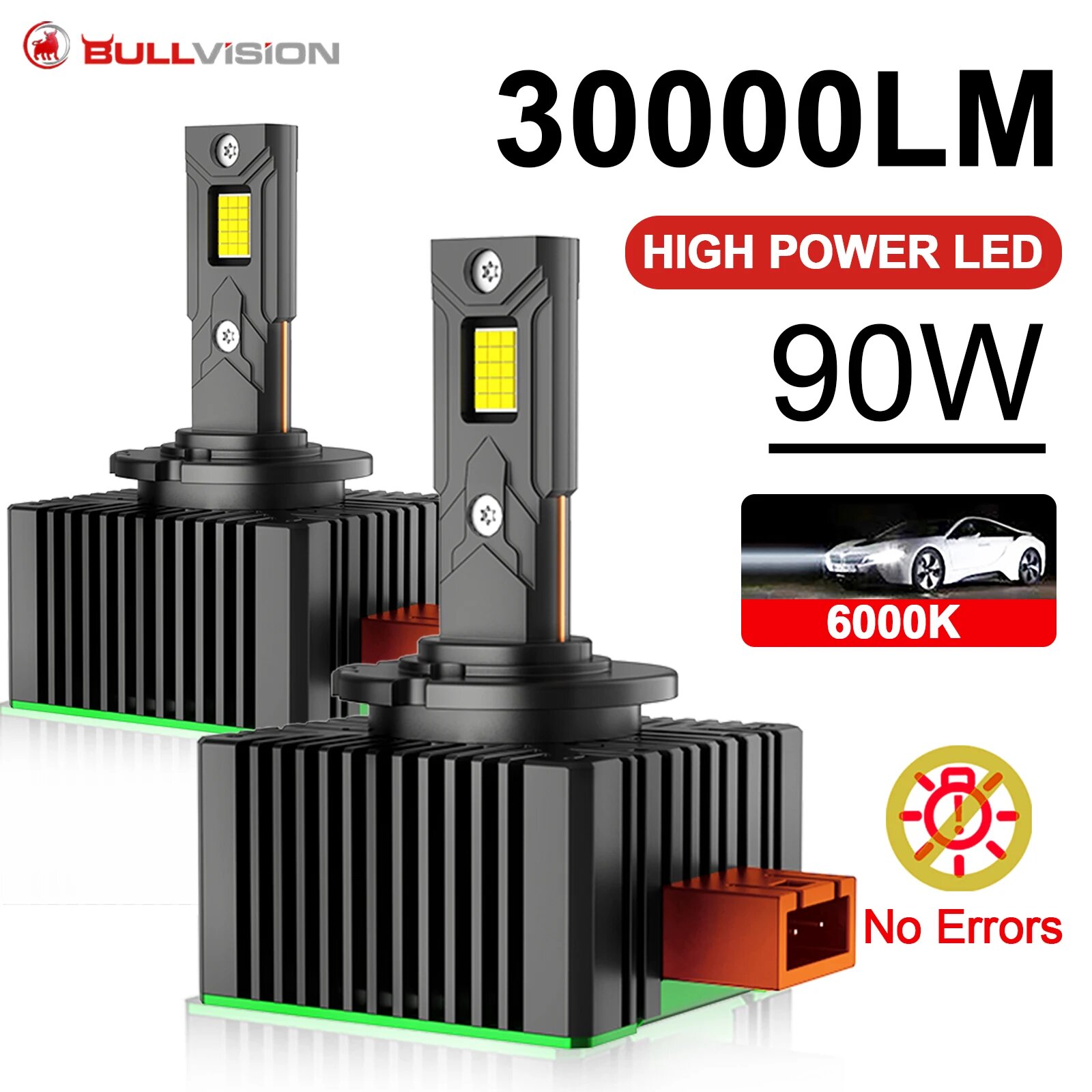 Светодиодные лампы D1S D1R, 45W, Canbus, 2шт