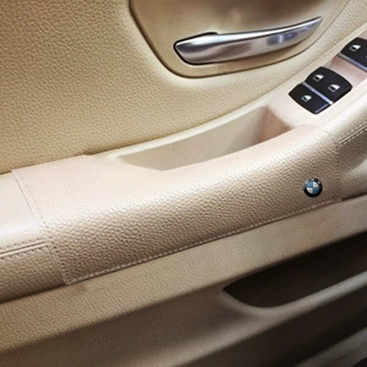 BMW 5 Series 2011-2017 Сиденье водителя Дверной тяговый рычаг из бежевой натуральной кожи для 520 523 525 528 Li