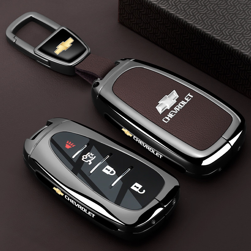 Чехол для ключей Chevrolet Malibu XL, Trailblazer, Trax, Volt, Equinox - Металлический значок-застежка, теплый