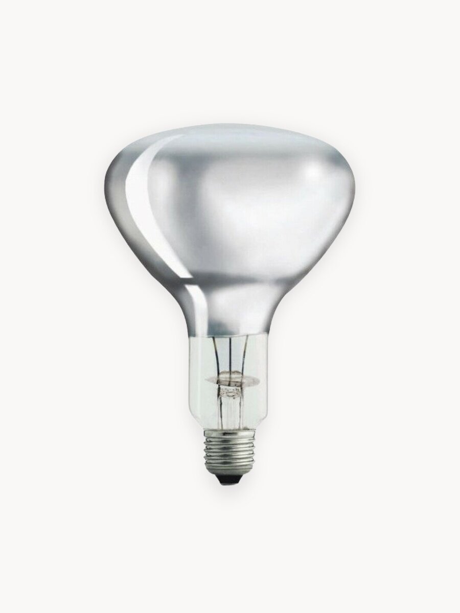 Инфракрасная лампа FL-IR, 375W, R125, E27 с прозрачным стеклом, для обогрева курятника, цыплят, животных, продуктов питания Foton Lighting