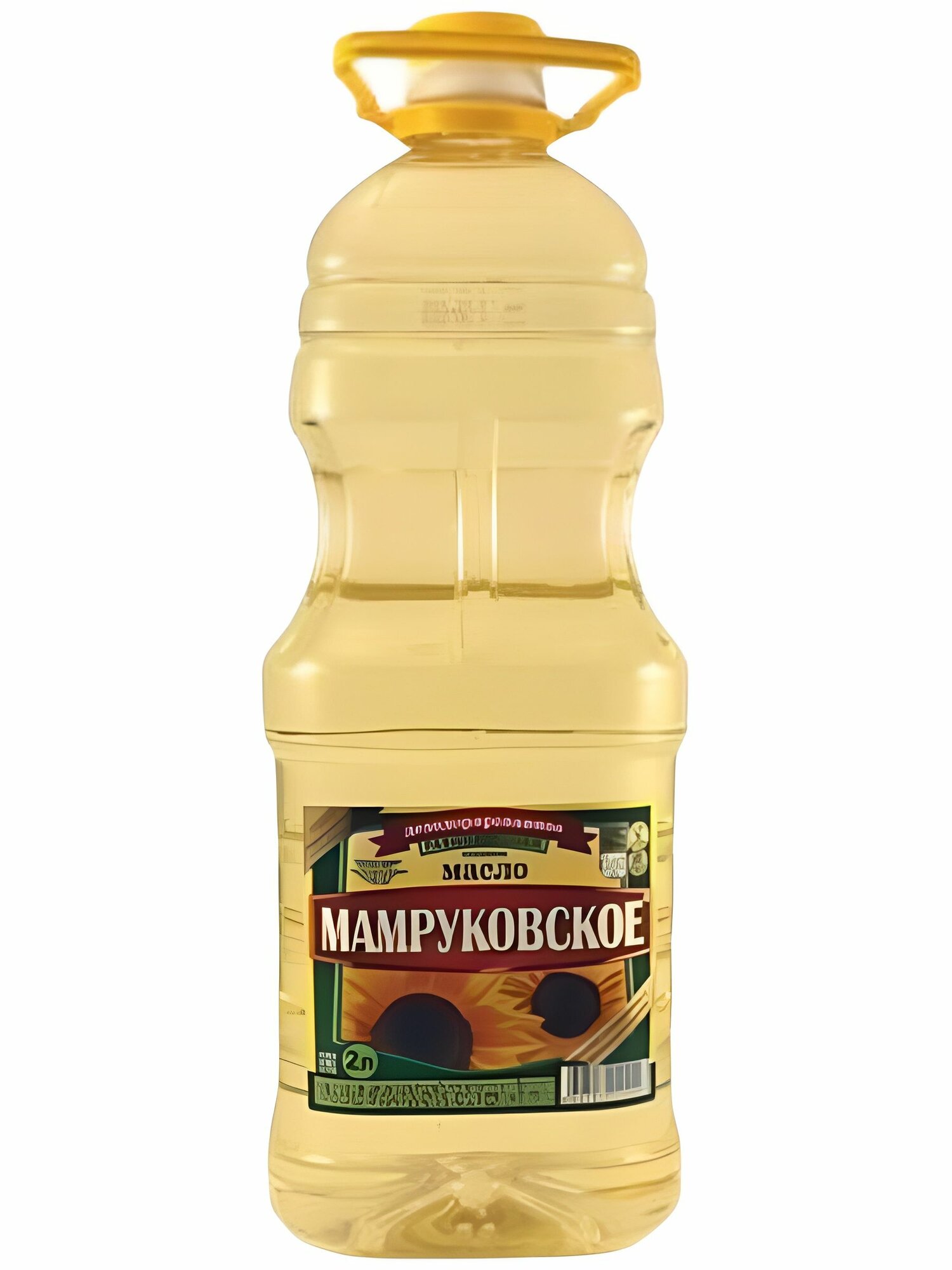 Масло Премиум Мамруковское подсолнечное рафинированное растительное халяль для салатов жарки питания 2 л