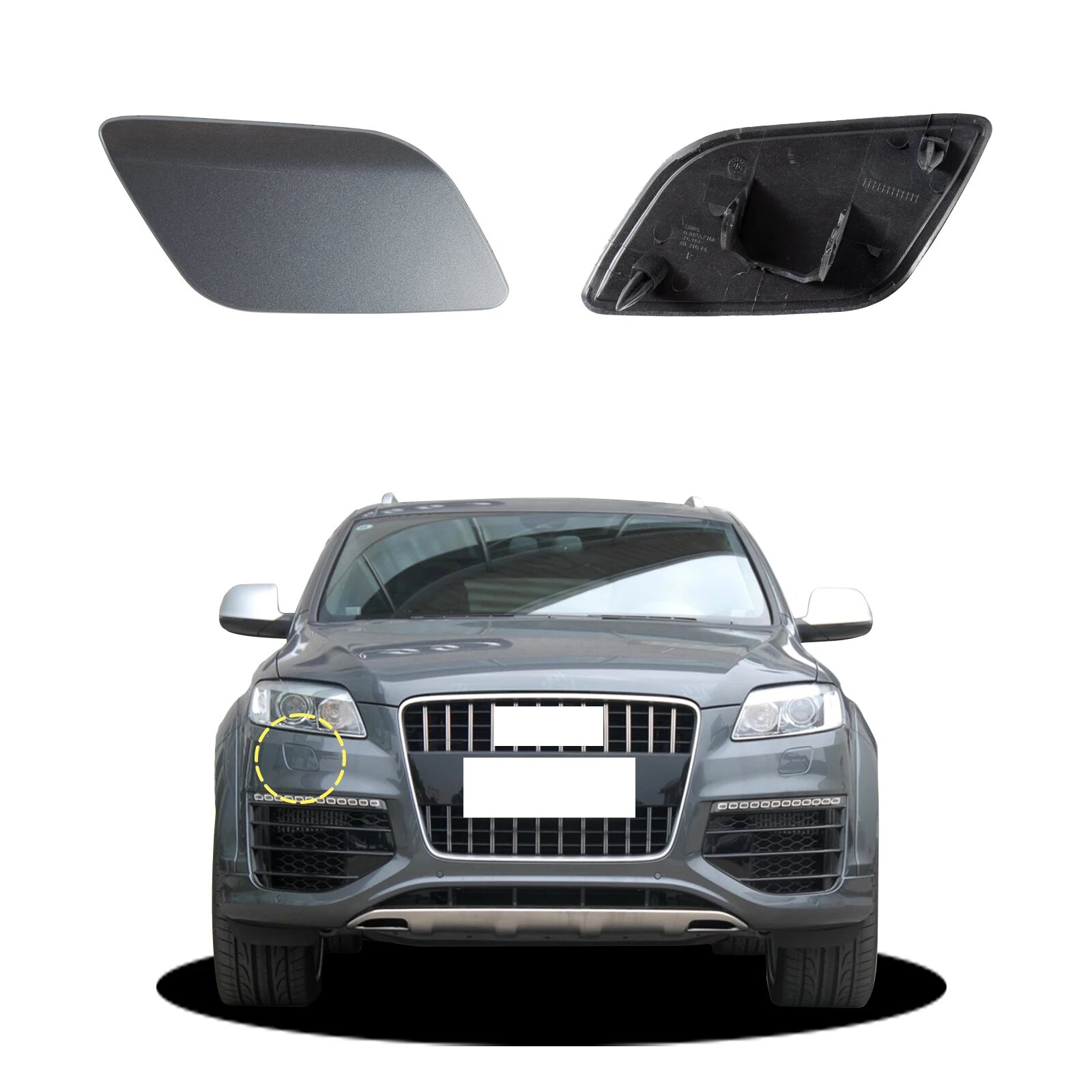 Крышка омывателя фар Audi Q7 2010-2015, правая, Gray