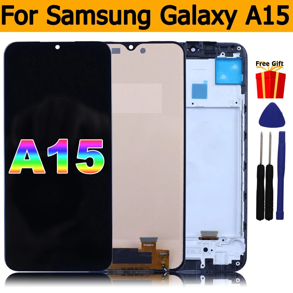 AMOLED-дисплей для Samsung Galaxy A15 4G A155F, запасные части для Samsung A15 5G A156B, сенсорный экран в сборе